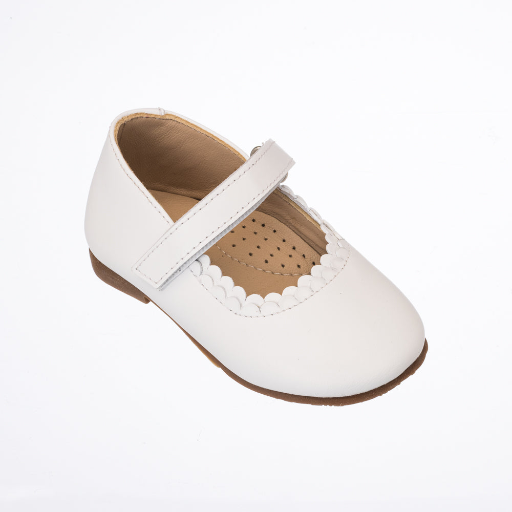 Aria Flat Toddler White – Elephantito